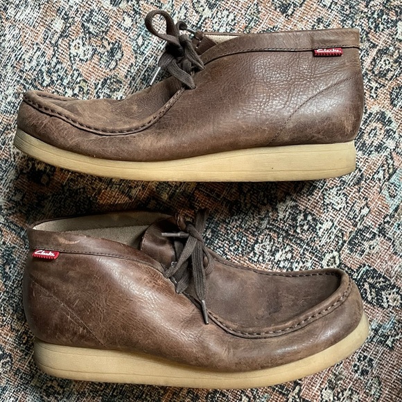 Clarks | Shoes | Clarks Mens Wallabees Brown Leather Size 5 | Poshmark